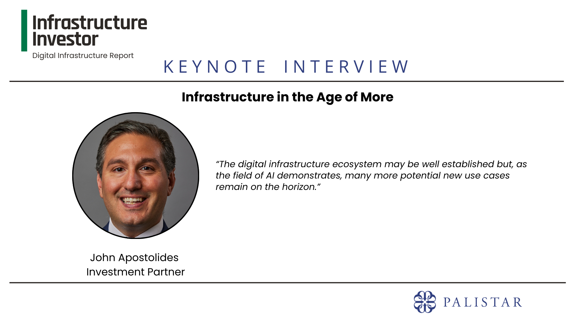 Keynote Interview with John Apostolides: Infrastructure in the Age of ...